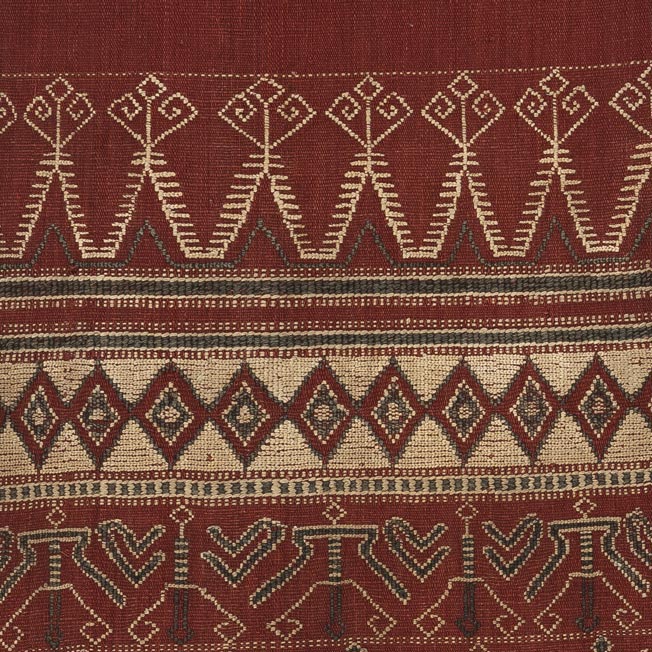 16536 – Pua Sungkit Ritual Cloth w Antu Gerasi Motif by Thomas Murray